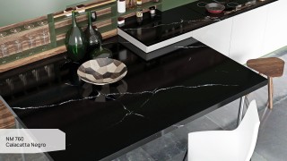 Акриловый камень NEOMARM NM 760 Calacatta Negro купить недорого в Казахстане | Цена в INTERSTONE ...